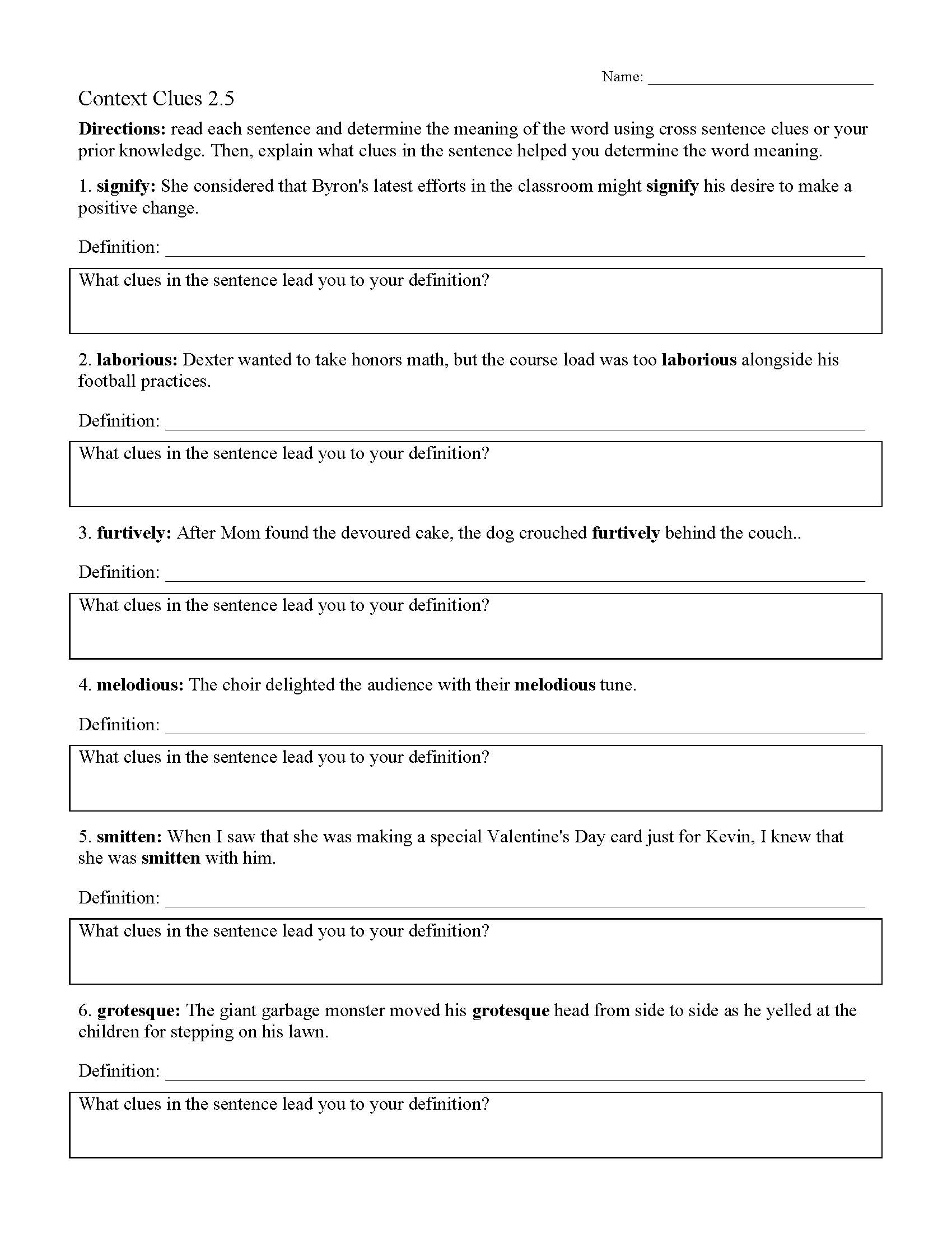 35 Context Clues Worksheets Grade 5 PNG